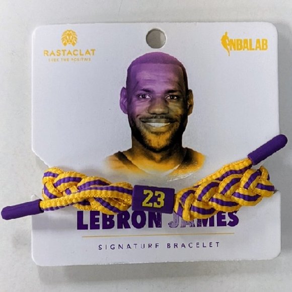 RASTACLAT | Jewelry | Lebron James Lakers Mediumlarge Braided Wristband ...